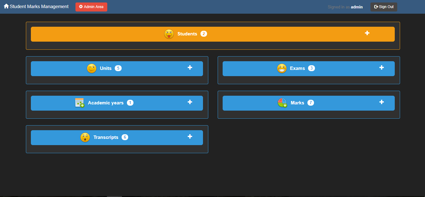 University Students Marks Management System | SourceCodester